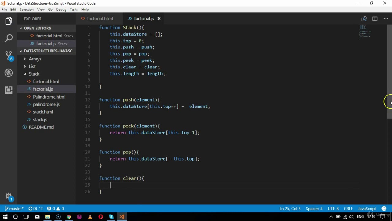 Factorial Example using javaScript