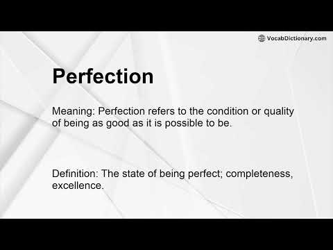 Perfection Meaning