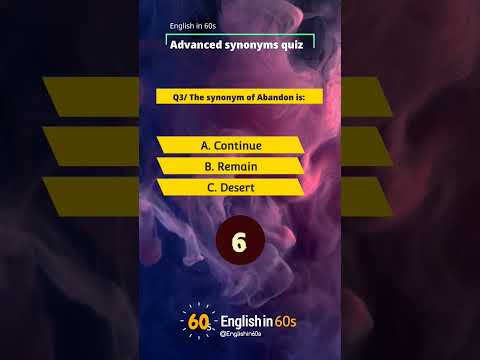 Advanced Synonyms Quiz #englishin60s