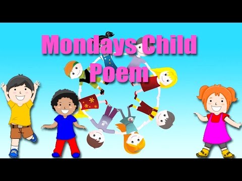 Mondays Child Poem | Popular Nursery Rhymes | Children Songs Animation