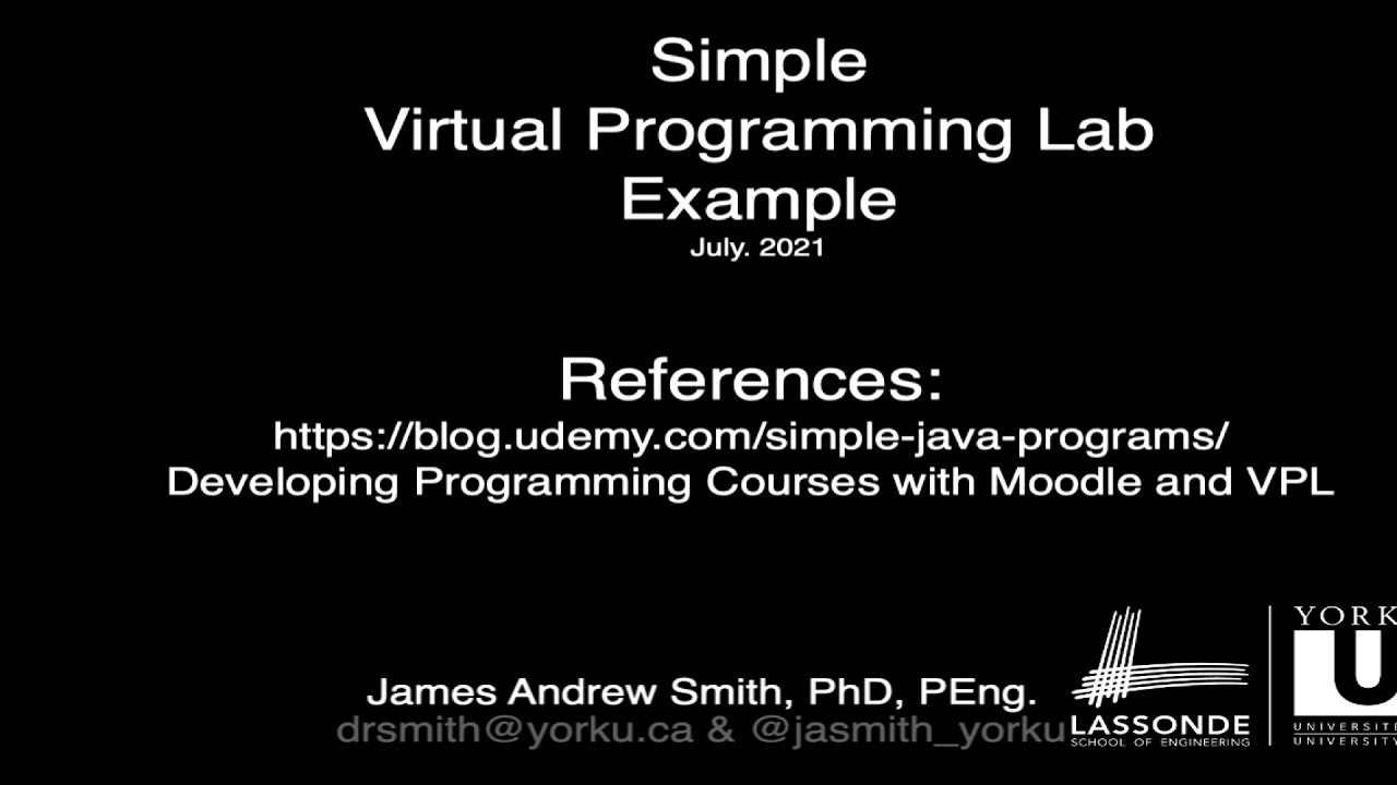 Simple Virtual Programming Lab Example: Java