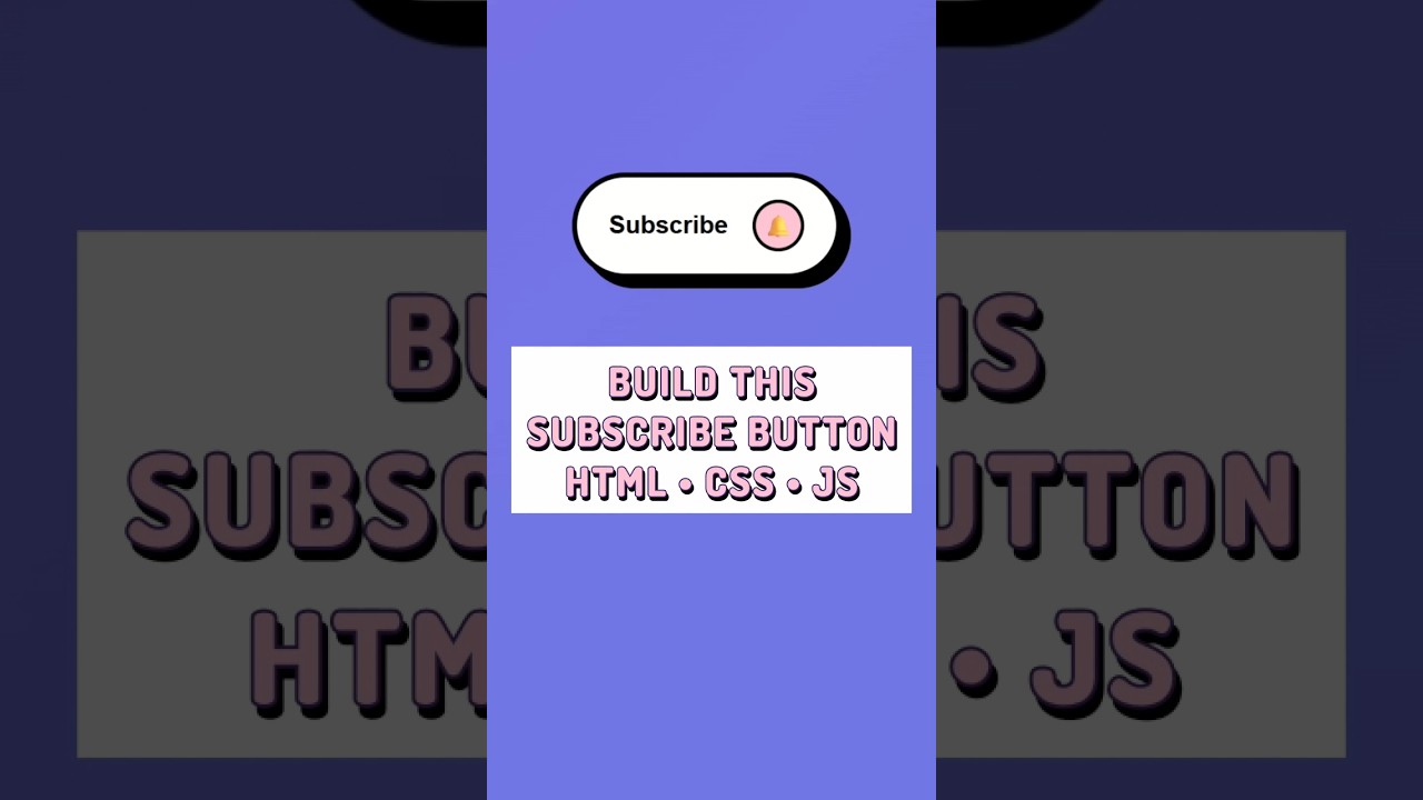 Build this Subscribe button using HTML, CSS, JS ✨