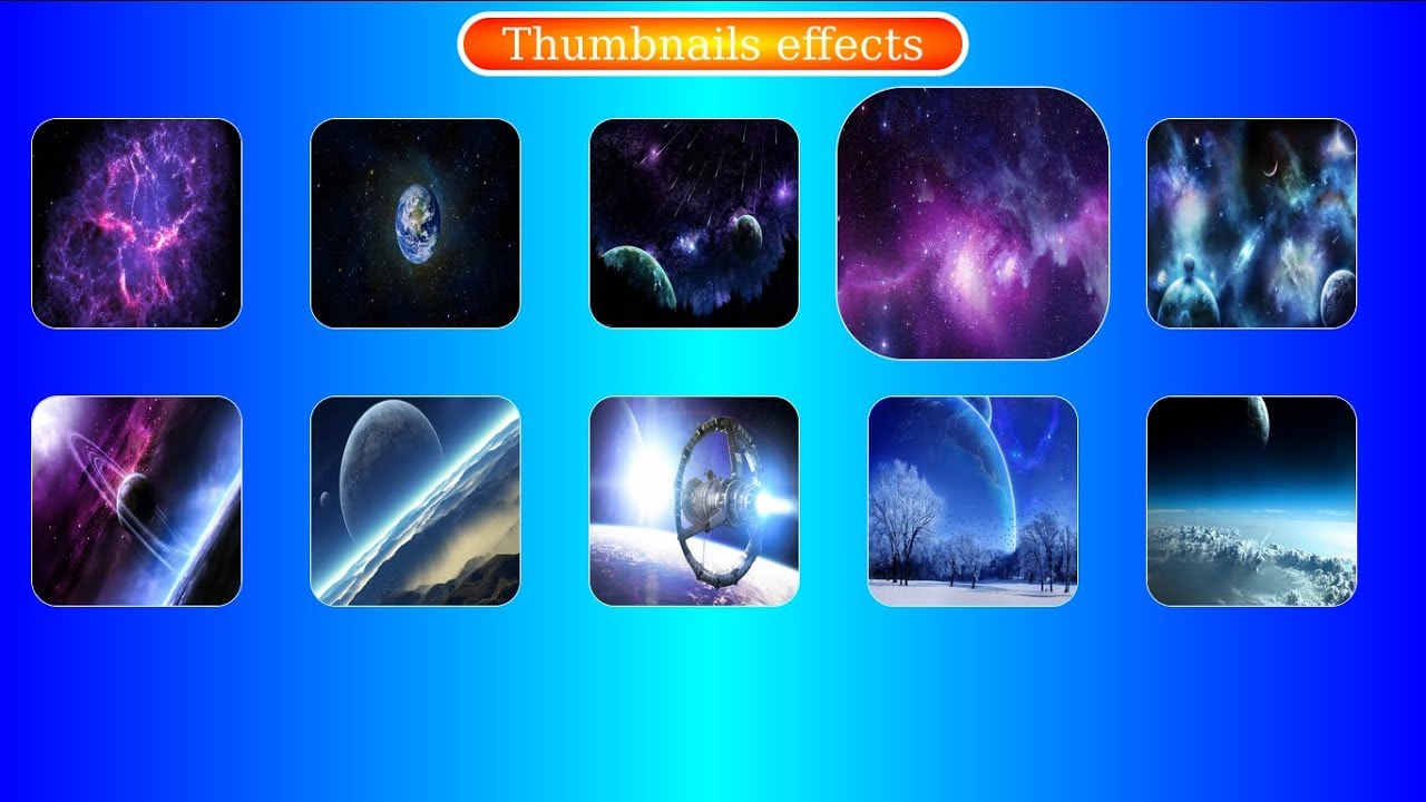 HTML CSS 3 : Thumbnails effects