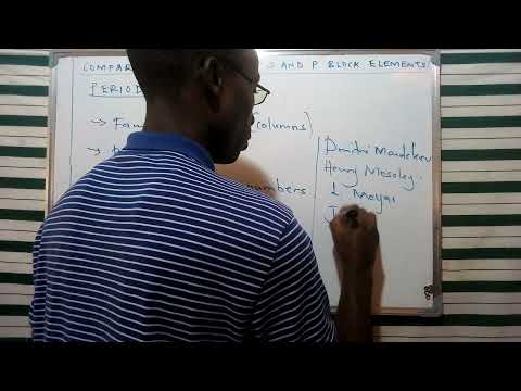 INTRODUCTION TO COMPARATIVE STUDY OF S AND P BLOCK ELEMENTS T