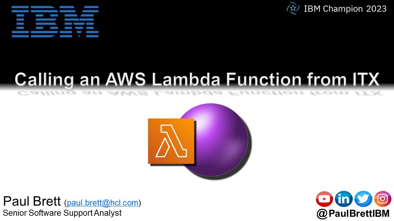 Calling an AWS Lambda Function from ITX