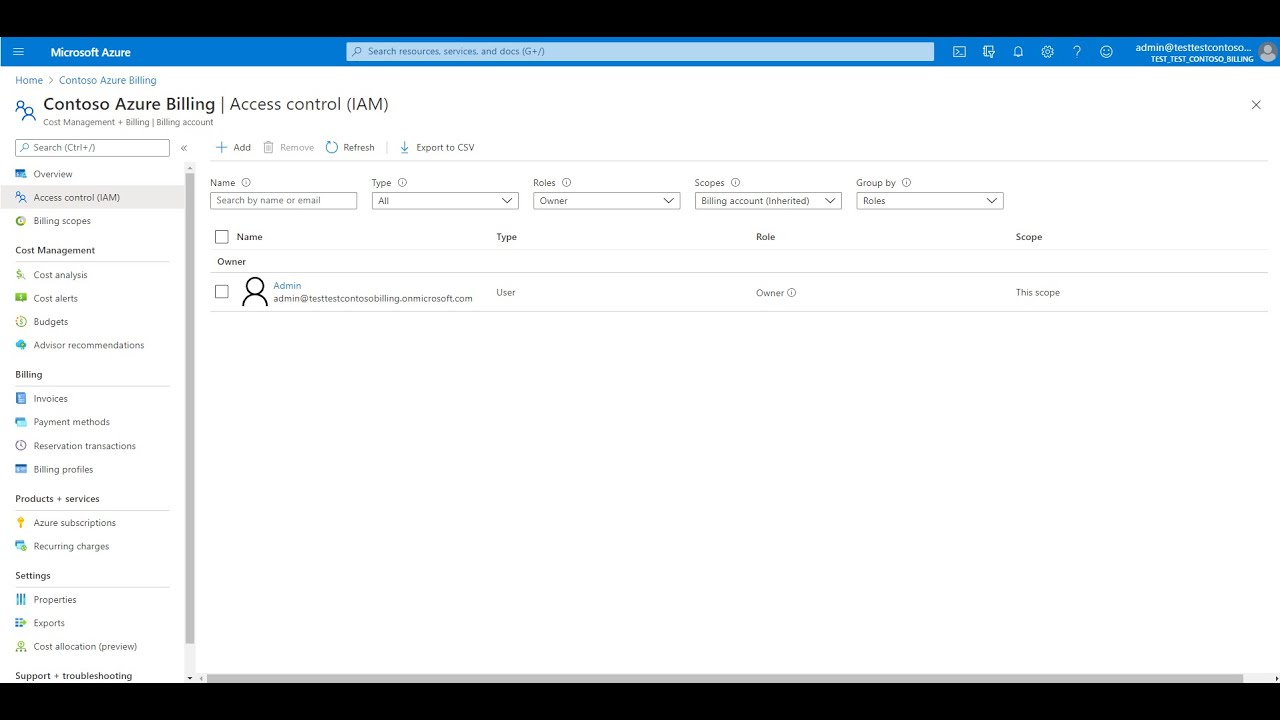 Manage access to your MCA billing account