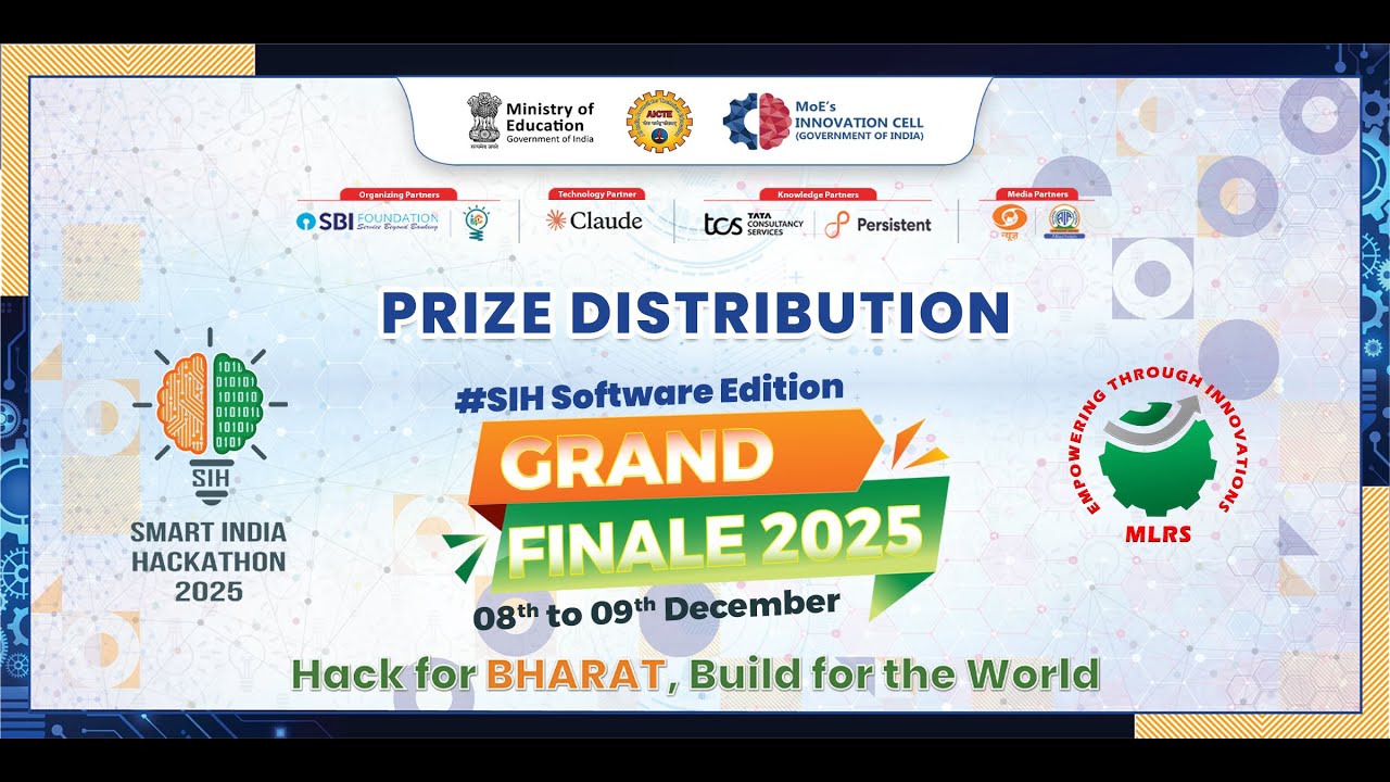 PRIZE DISTRIBUTION CEREMONY | SMART INDIA HACKATHON 2025 || MLRITM
