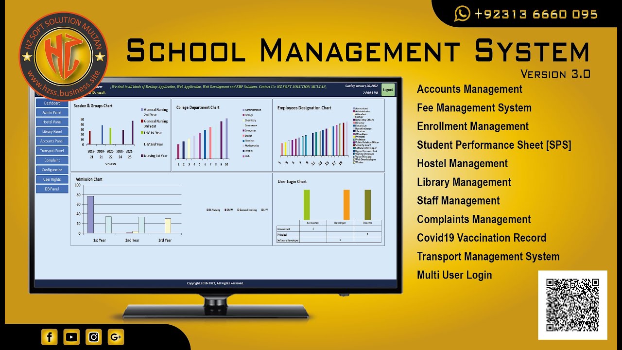 Overview Enterprise School Management System MS Access Demo.