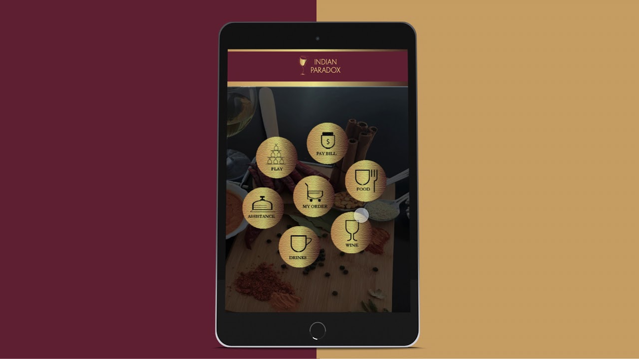 Restaurant tablet menu prototype walkthrough