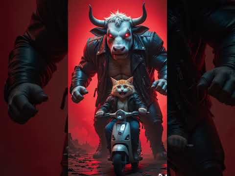 Cat Blows the Tires and the Cow Goes Mad shorts animation video #cat #shorts