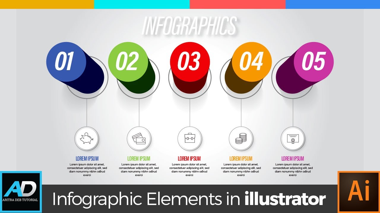 Infographic Elements Design template 024 | Infographic Illustrator | Adobe Illustrator Tutorial