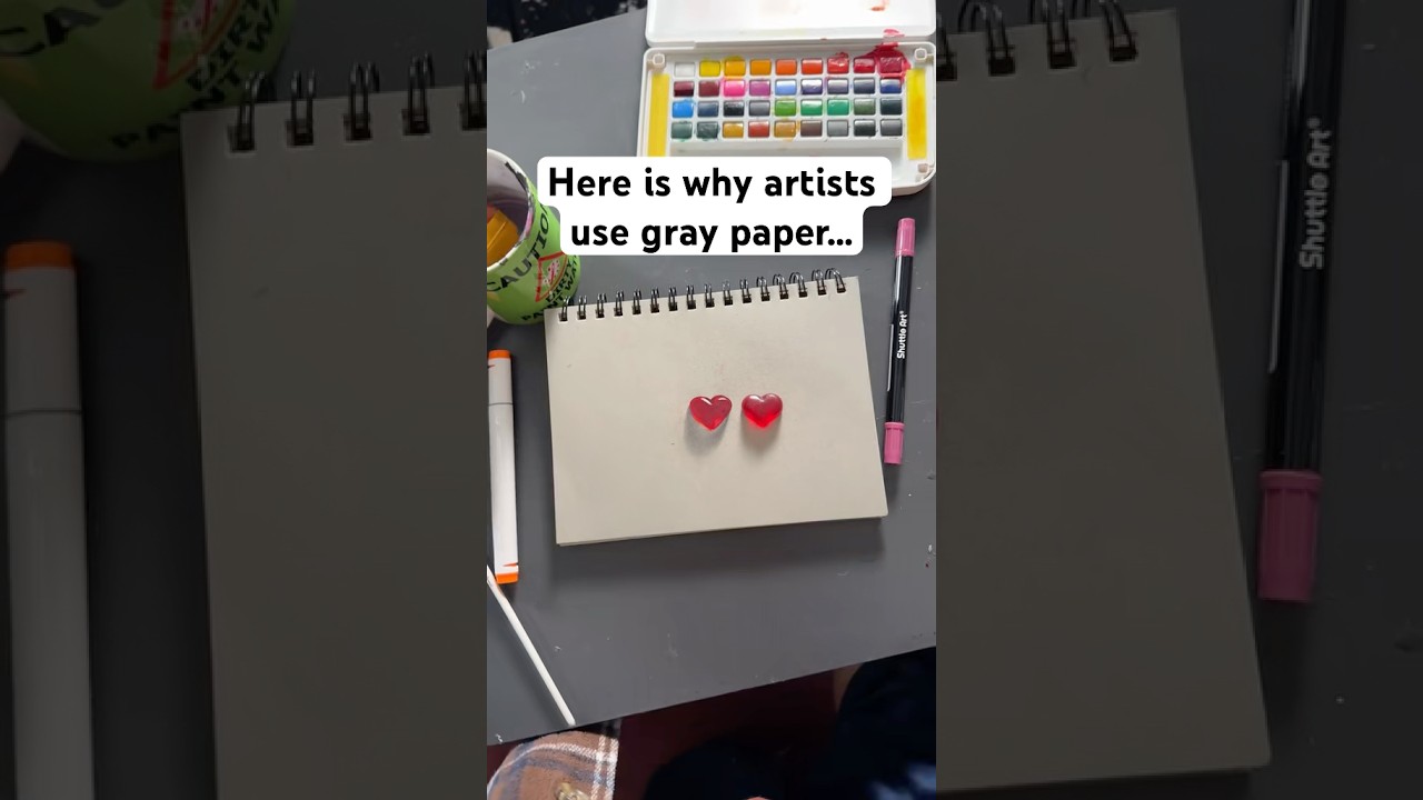 Here is why artists use gray paper 📝 #art