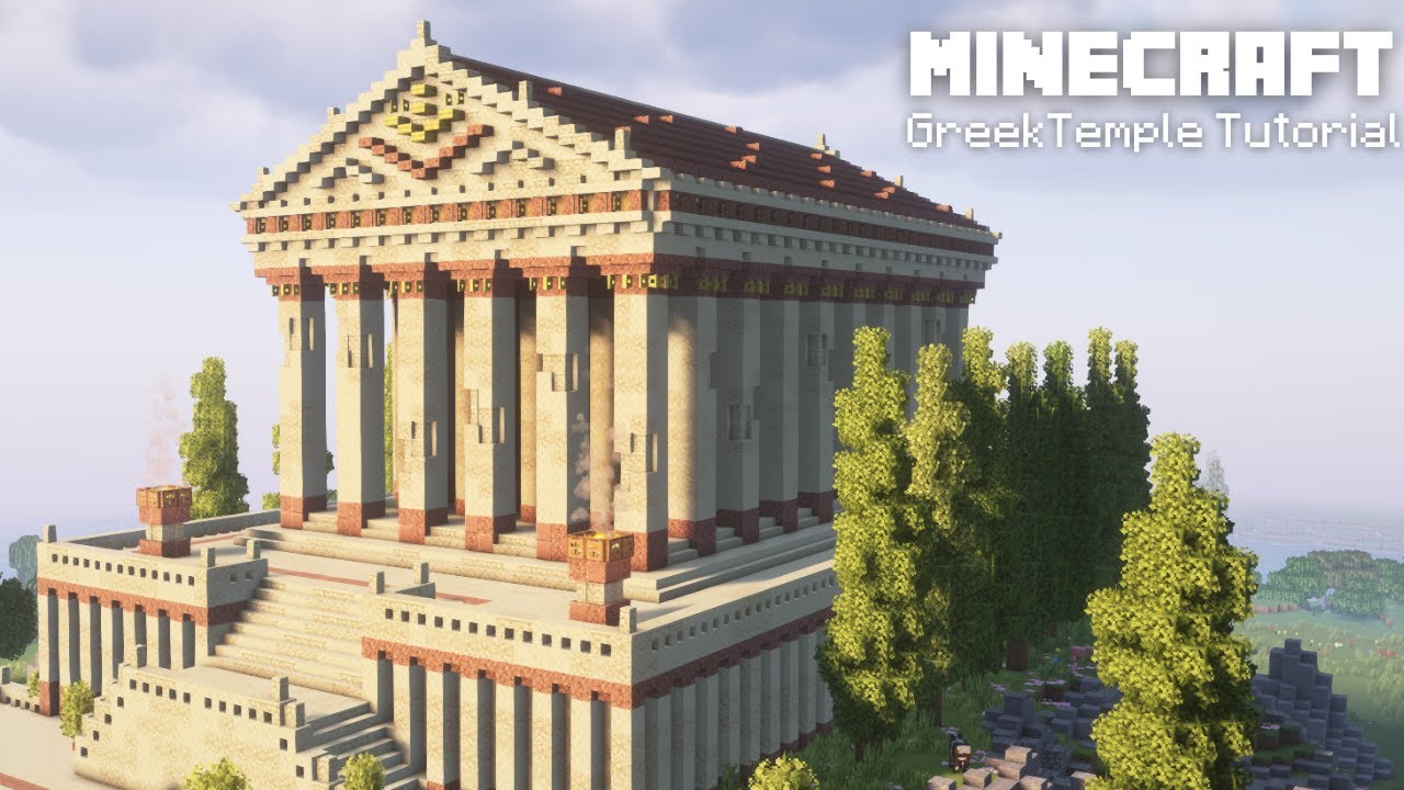 Minecraft: How to build a Greek Temple | Tutorial - Minecraft Builders