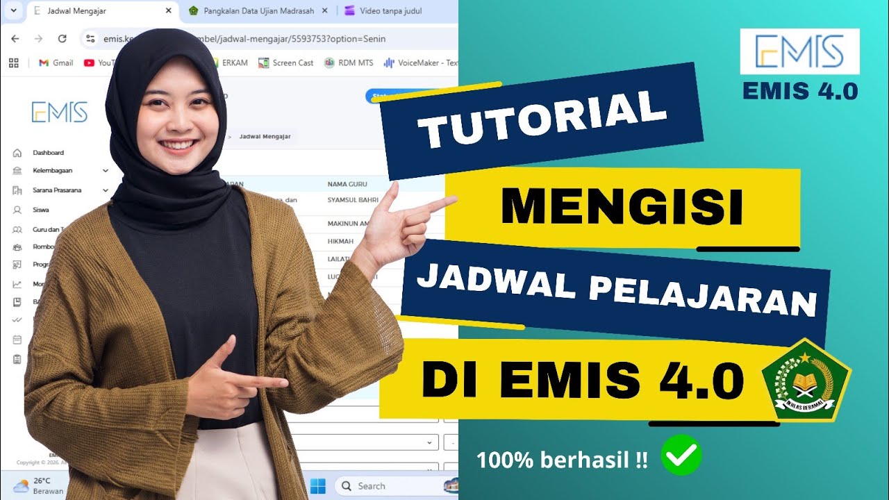 Cara Mengisi Jadwal Pelajaran di EMIS 4.0