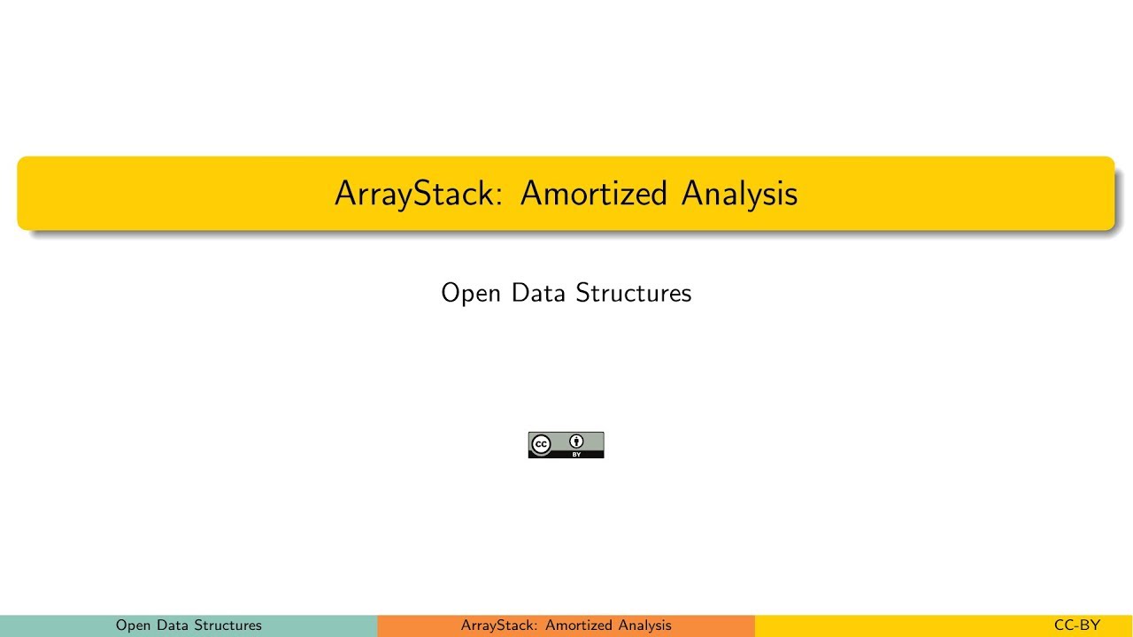 ArrayStack: Amortized analysis