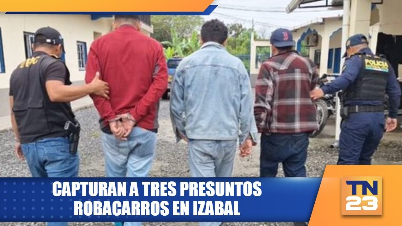 Three suspected car thieves captured in Izabal
