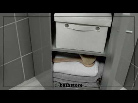 Alpine Duo 420 basin and corner vanity unit - gloss grey