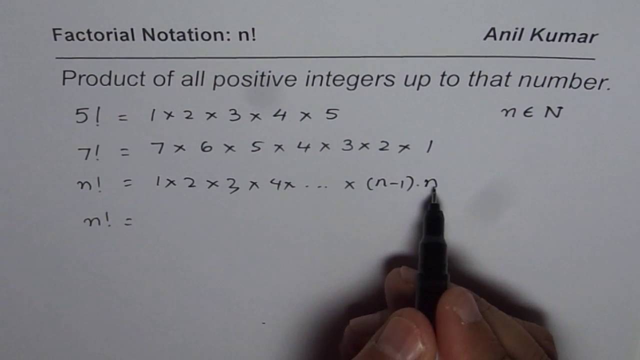 Factorial Notation Basic Definition and Concept