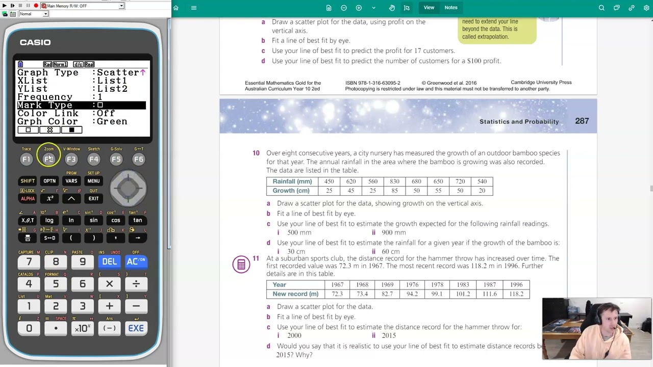 Scatterplot graphics calc tutorial