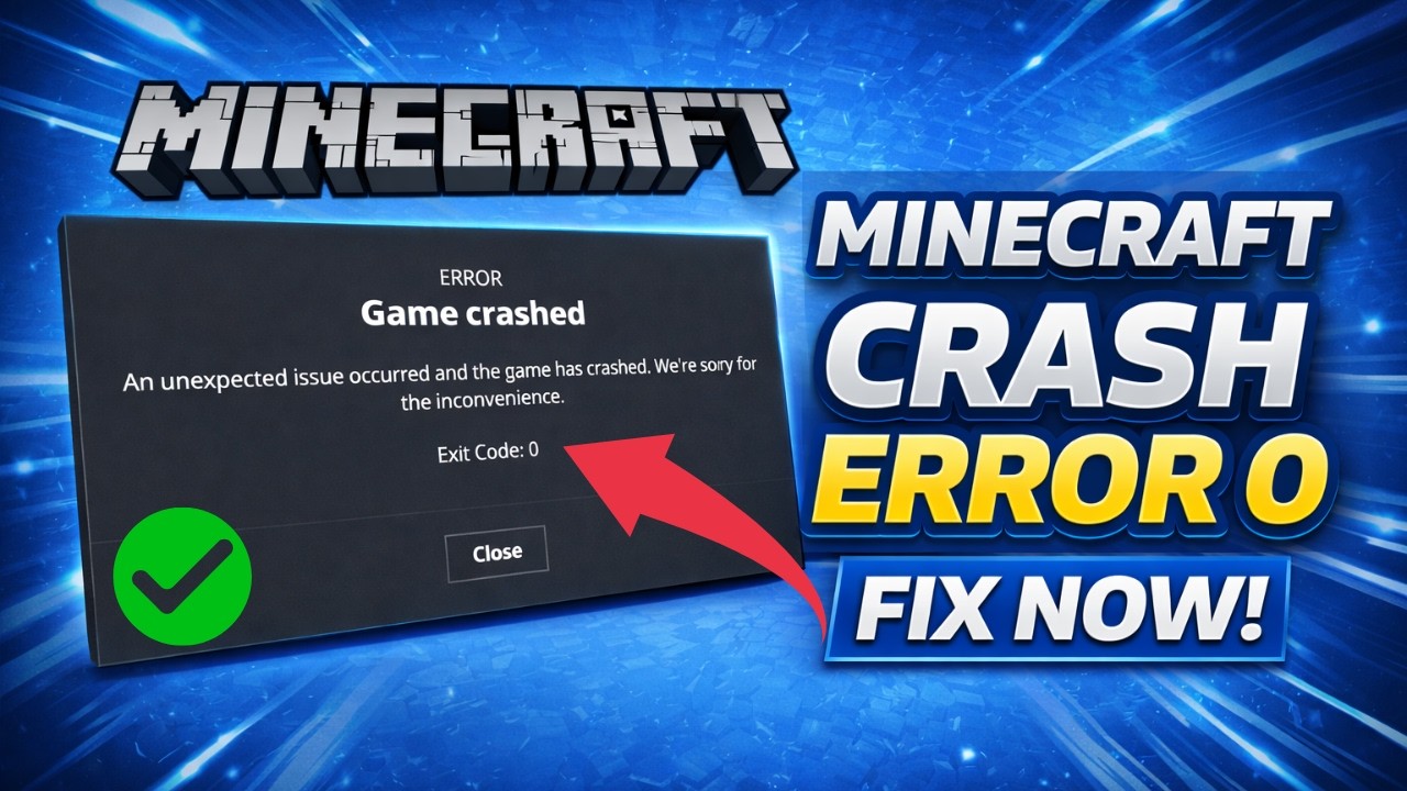 How to Fix Minecraft Game Crashed Error Code 0 | An Unexpected Issue Occurred (Windows 10/11 Fix)