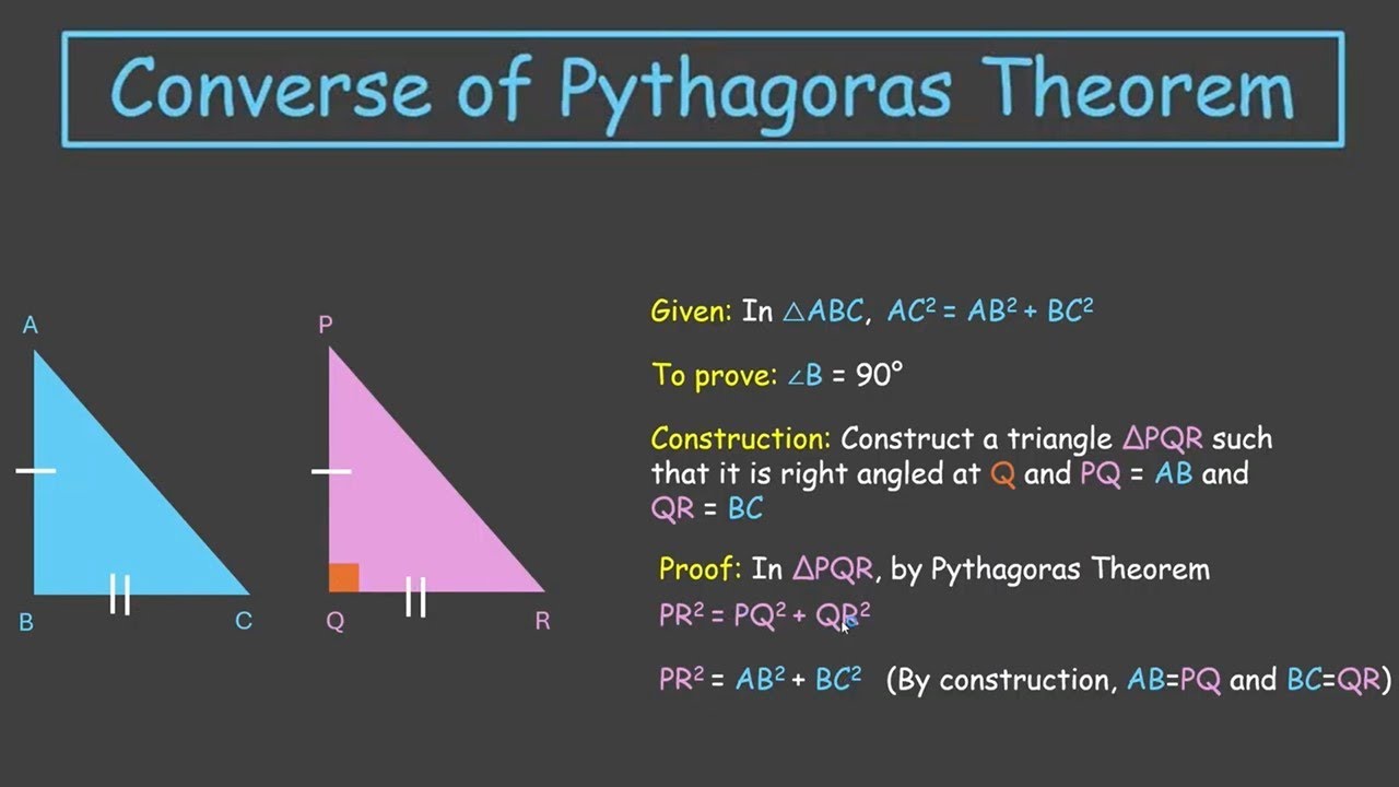 Converse of Pythagoras Theorem | Similar Triangles | TG Grade 10 | Math | Khan Academy