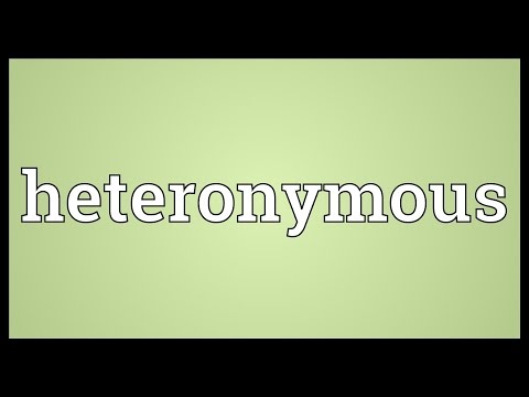 Heteronymous Meaning