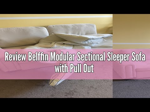 Review Belffin Modular Sectional Sleeper Sofa with Pull Out Bed U Shaped Sectional Sofa Couch with