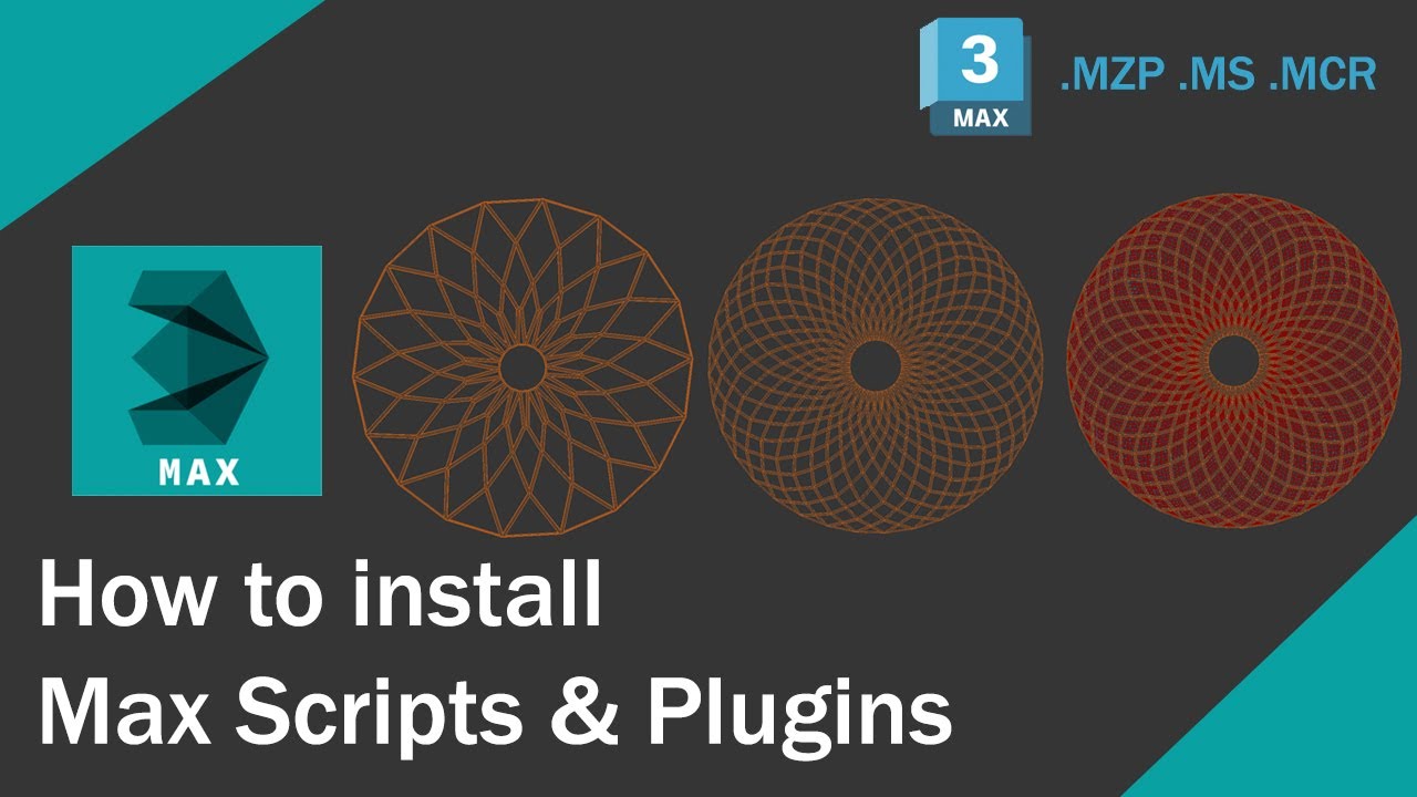 How to install scripts and plugins into 3ds Max (.mzp .ms .mcr .dlm)