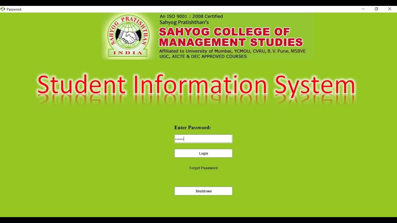 Student Information Systems Using Core Java