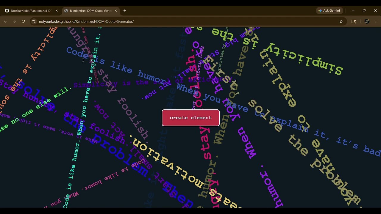 Chaotic Quote Generator! 🚀 Coding with JavaScript DOM