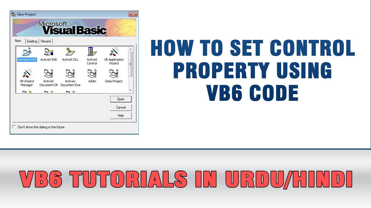 VB6 Tutorial In Urdu - Setting control properties using Visual Basic 6 code
