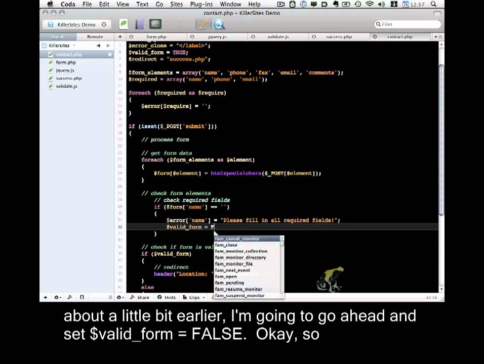 PHP & Javascript Closed Captioned - Form Validation part 4