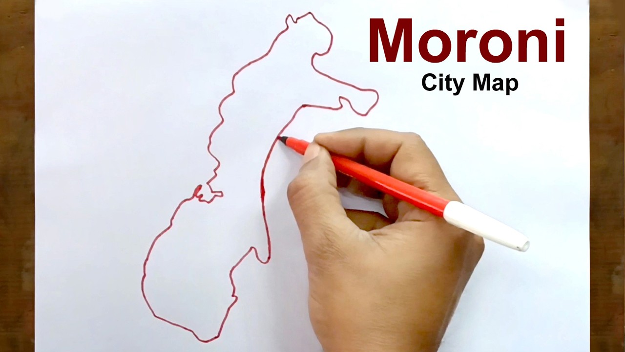 How to Draw a Map of Moroni || Moroni City Map || Comoros Capital Map Drawing