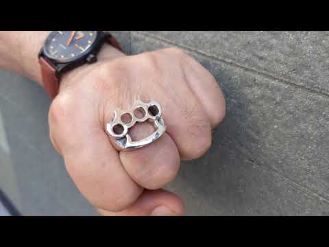 Sterling Silver Knuckle Duster Ring