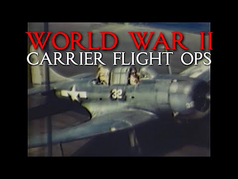Pacific WW2 Carrier Action; Color and B&W; SBD F6F TBM