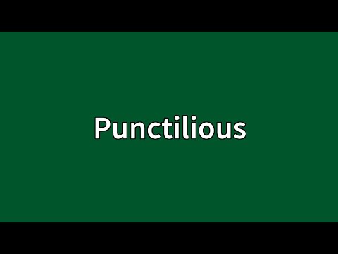 Punctilious Meaning