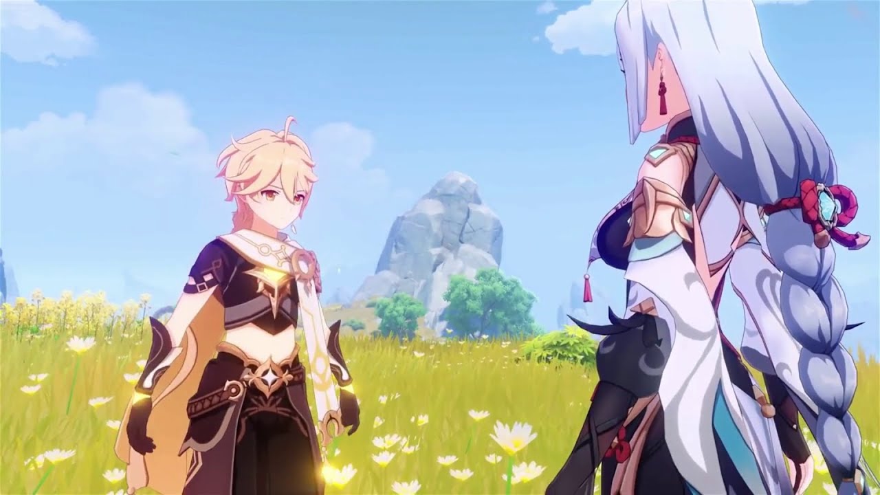 SHENHE AND AETHER LOVE INTEREST GENSHIN IMPACT CUTSCENES