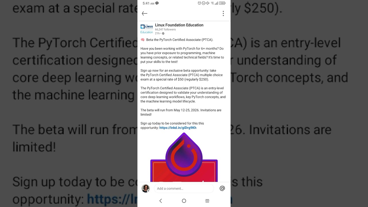 Take The NEW PyTorch Certified Associate Beta for USD $50 (May 12-25, 2026)