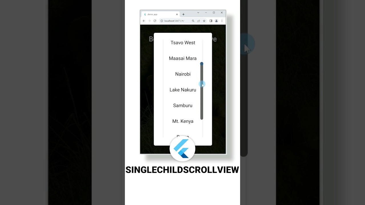 Flutter SingleChildScrollView quick tutorial.