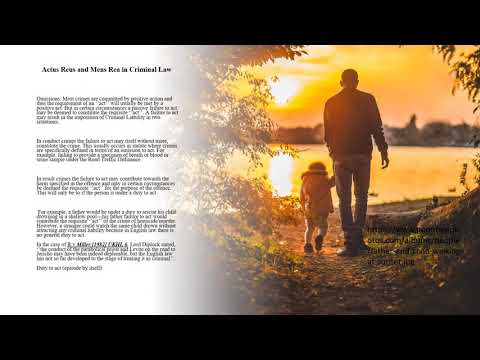 Actus Reus and Mens Rea in Criminal Law