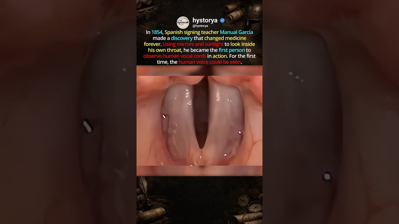 Discovering the Vocal Cords 🗣️ #hiddenhistory #historyshorts