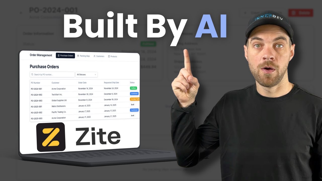 Build an Order Management System in Zite Using AI