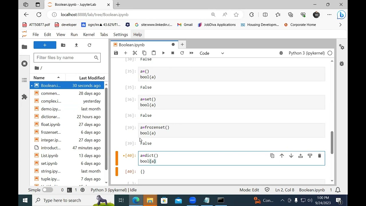 boolean datatype python part 2