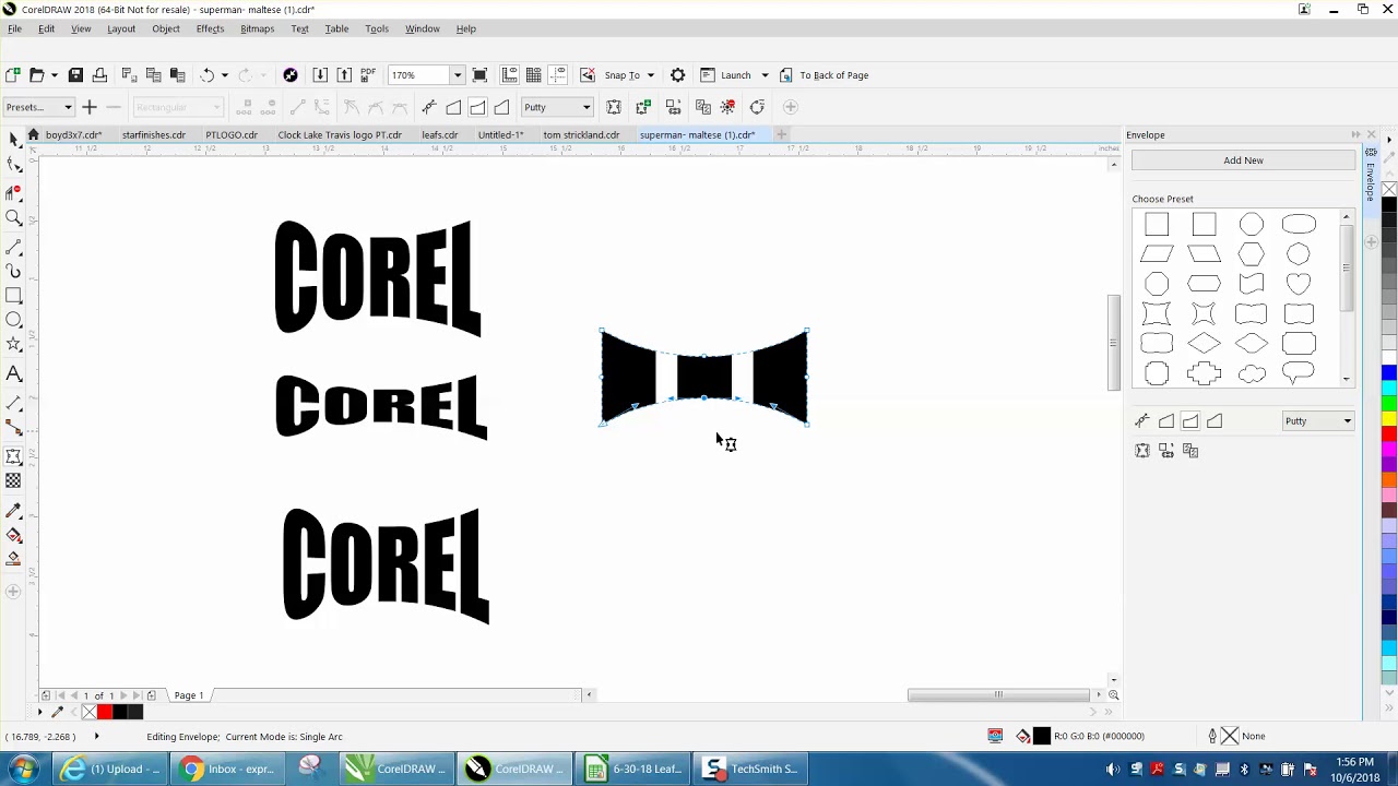 Corel Draw Tips & Tricks Envelope Tool more info
