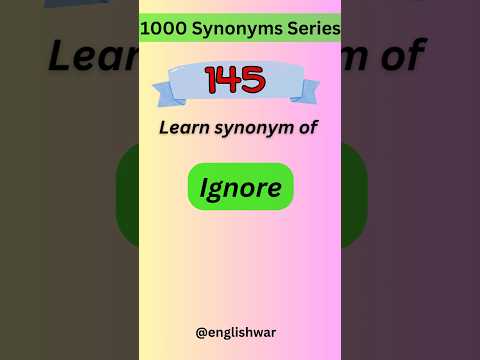 ignore #synonyms