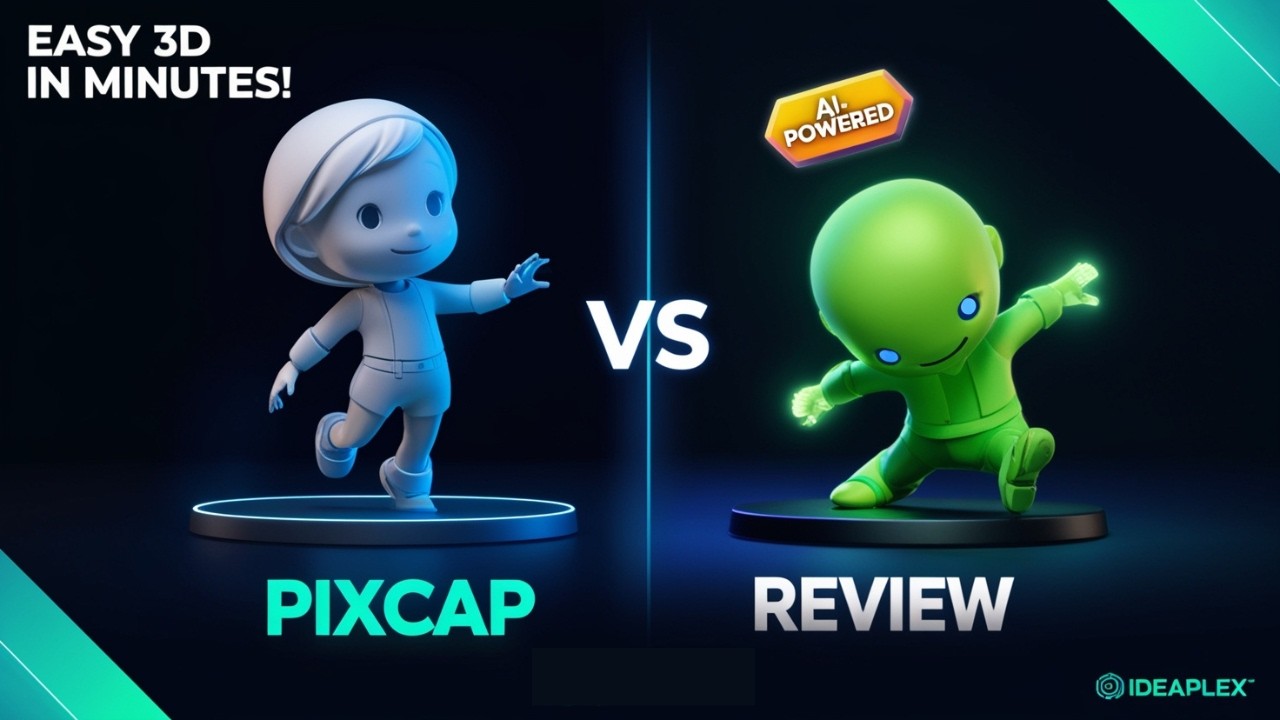 PixCap Review | Easy 3D Design & Animation in Your Browser | AI-Powered 3D Tool | Ideaplex