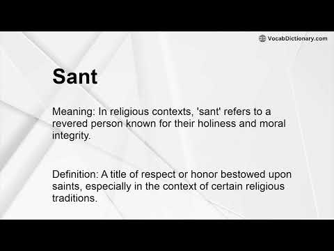 Sant Meaning