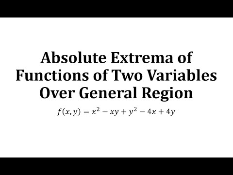 Find the Absolute Extrema of a Function of Two Variable Over a ...