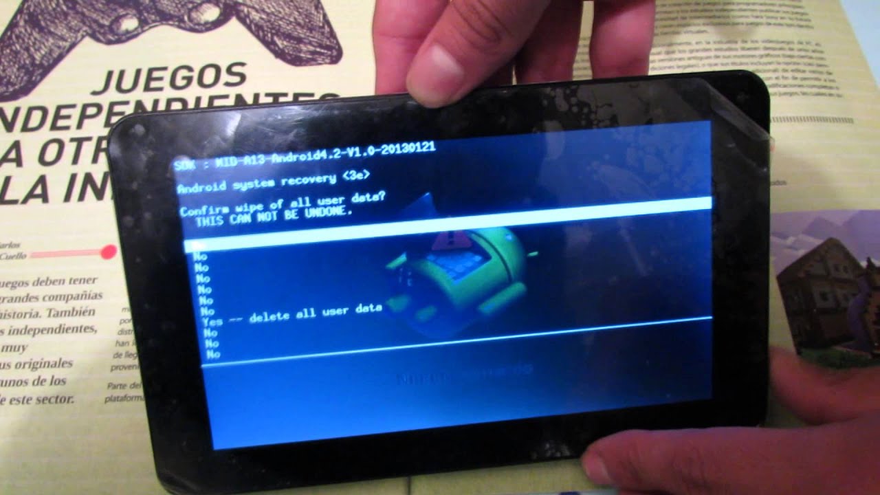 Android Hard Reset Tablet Tutorial. Reset/Format Tablet