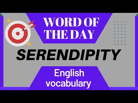 Serendipity meaning and sentence | Word of the day | English vocabulary words with meaning